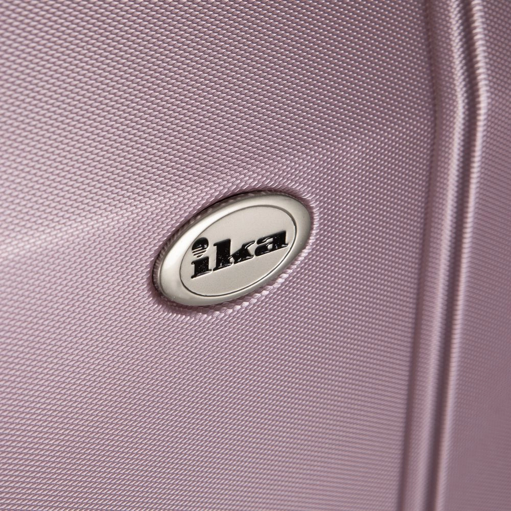 Mala de Viagem Grande Abs Ika Continental Cadeado Embutido Rodas Giro 360 Rosê | FID Comex